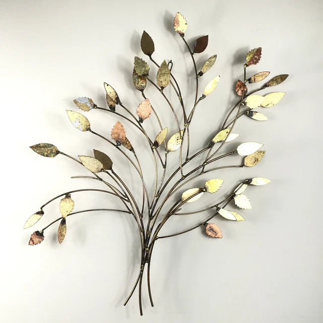 WILLIAM BOWIE MID Century Brutalist Metal Wall Sculpture Tree Branches ...