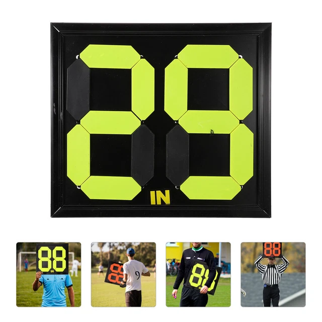 FOOTBALL NUMBERS BOARD Substitute Player Substitution Sign Plate £56.59 ...