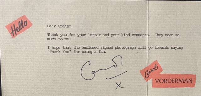 CAROL VORDERMAN TV Presenter (Countdown) **Hand Signed** Cast Card With ...