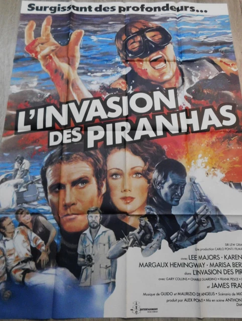 L'INVASION DES PIRANHAS Affiche ORIGINALE Poster 120x160cm 47"63 1979 ...