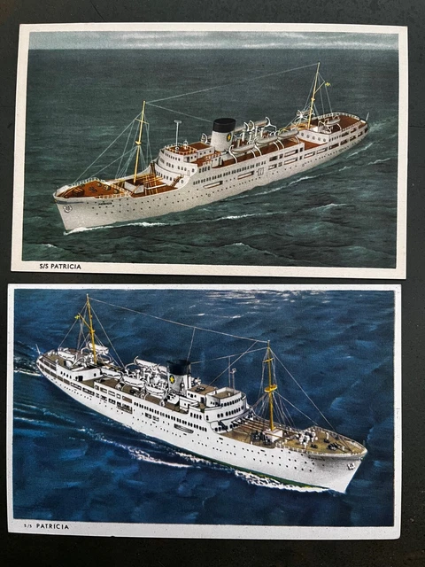 SWEDISH LLOYD SHIP Postcard -SS Suecia-SS Britannia - Gothenburg to ...