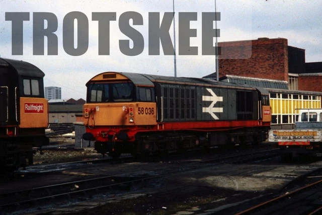 35MM SLIDE BR British Railways Diesel Loco Class 58 58036 Saltley 1986 ...