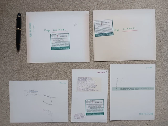 FAYE DUNAWAY - 5 Original Photos - Kirk Douglas - Richard Chamberlain ...