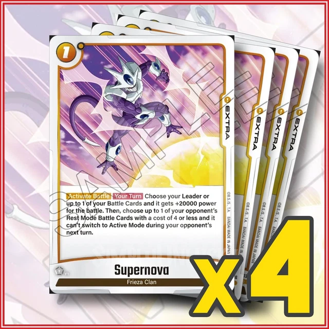 DRAGON BALL SUPER FUSION WORLD : Supernova Awakened Pulse FB01-136 R x4 ...