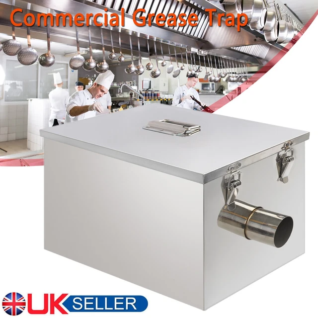 COMMERCIAL GREASE TRAP Catering Waste Fat Oil Filter Stainless Steel ...