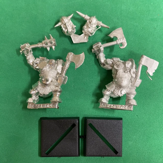 WARHAMMER ORCS AND Goblins Black Orcs Hand Axe Weapons Metal Orc Games ...