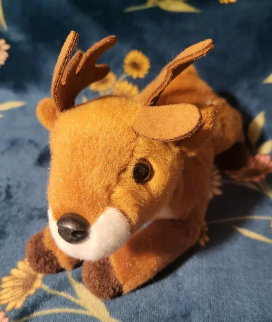 AURORA SMALL REINDEER Lay Down Plush Soft Toy £10.77 - PicClick UK