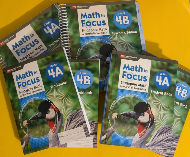 MATH IN FOCUS Singapore Grade 4 Teacher's Edition/ Student/ Workbook ...