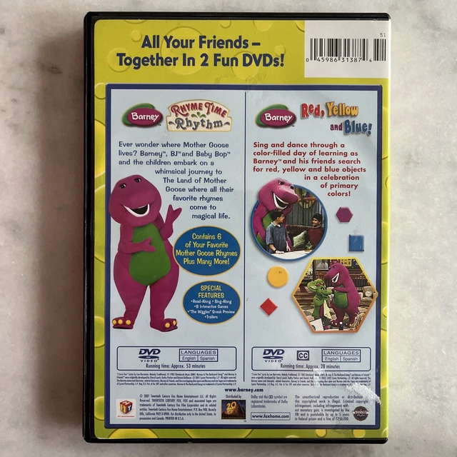 BARNEY 9 DVD Lot - Rhyme Time Rhythm, Dino Dancin Tunes, …Great ...