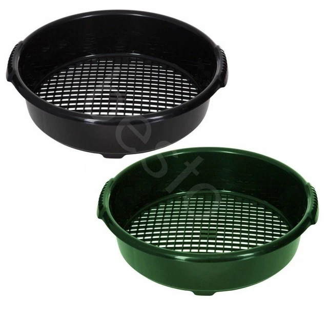 LARGE PLASTIC RIDDLE Sieve Compost Soil Stone Mesh Garden Sifter Tool ...