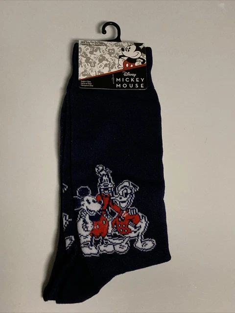 DISNEY MICKEY MOUSE Goofy Donald Duck Novelty Socks Blue Mens Size 6-12 ...