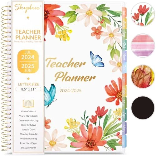TEACHER PLANNER 2024-2025 Academic Year, Jul. 2024 - Jun. 2025, 8.5" x ...