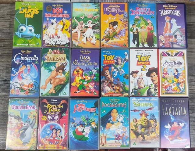 WALT DISNEY VHS Bundle x18; Jungle Book, Cinderella, Pocahontas, Tarzan ...