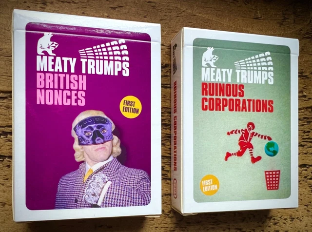 BRITISH NONCES MEATY Trumps #001 mint, limited edition of 2,000, Bansky ...