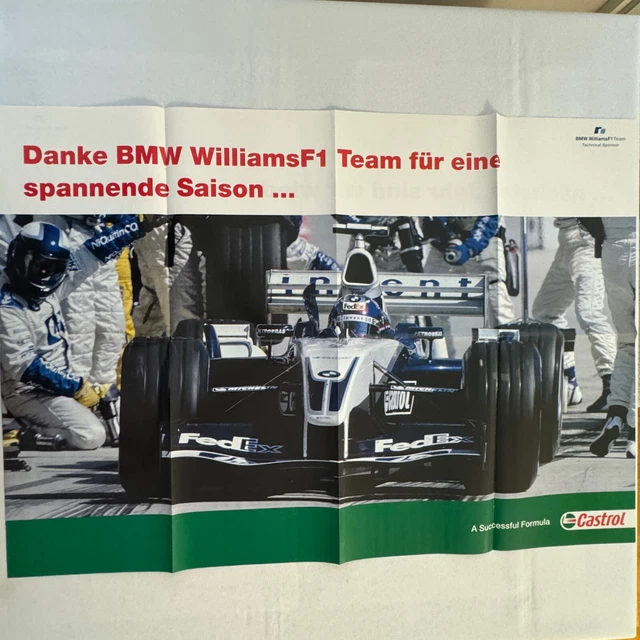 BMW WILLIAMS F1 Formula One Castrol Racing Poster £23.11 - PicClick UK