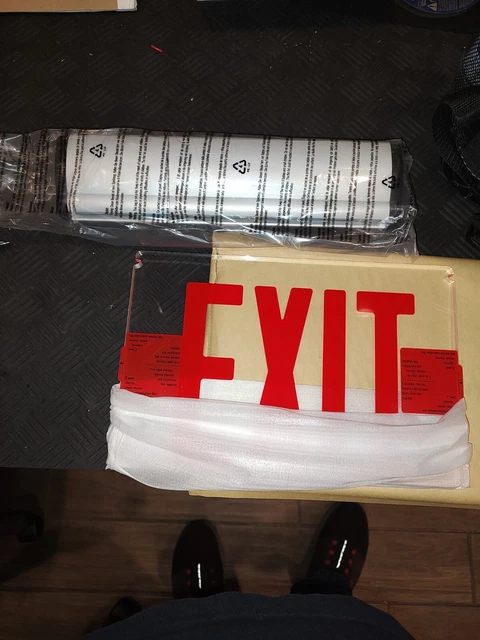 EXIT SIGNS LED edge lit exit sign surface mount single face $56.12 ...