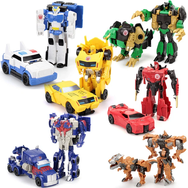 MINI TRANSFORMER CARS Robots Optimus Prime BumbleBee- Action Figure ...