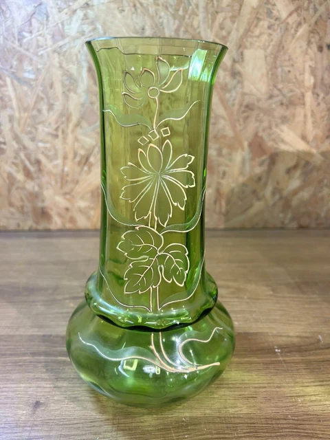 GRAND VASE ANCIEN verre émaillé art nouveau, XIXème, era legras, vintage chic EUR 80,00 ...
