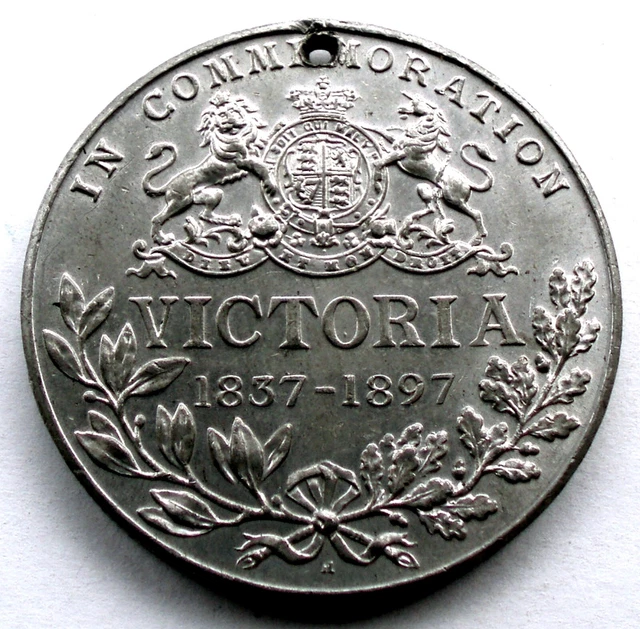 VICTORIA REGINA ET IMPERATRIX 1837-97 Commemorative Medal 39mm 20g Tin ...