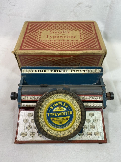 TOY TOY TYPEWRITER Simplex Typewriter Model R Early 1900s $178.29 ...