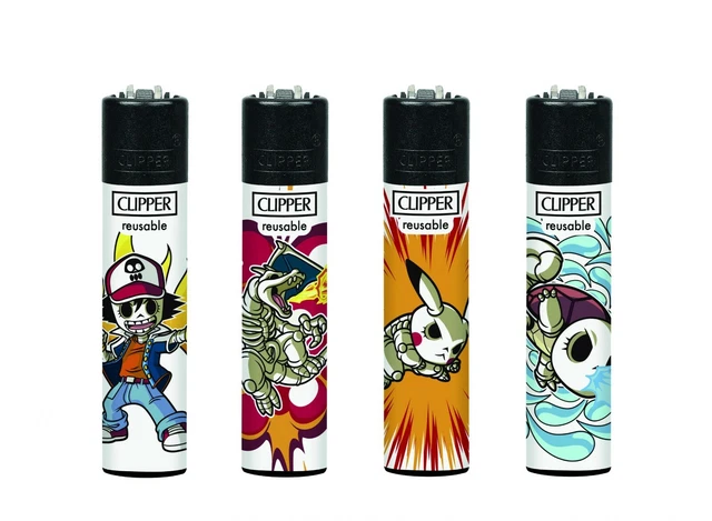 POKEMON SKELETON CLIPPER Refillable Gas Lighter Individual/Full Set ...