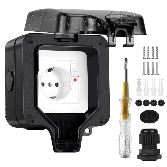IP66 OUTDOOR WANDSTECKDOSE Steckdose Gartensteckdos e Außensteckdose ...