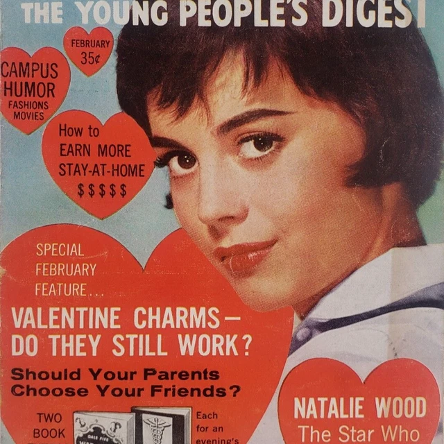 COMPACT YOUNG PEOPLE'S Digest Magazine #2 febbraio 1957 Natalie Wood ...
