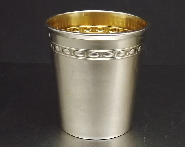 GOBELET TIMBALE ART Deco Argent Massif Et Vermeil Minerve 1° Titre ...