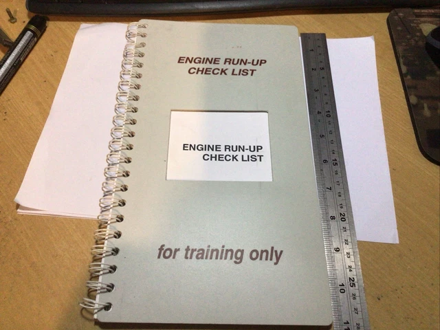 USED AIRBUS A320 A321 Engine Run-Up Check List Maintenance Training ...