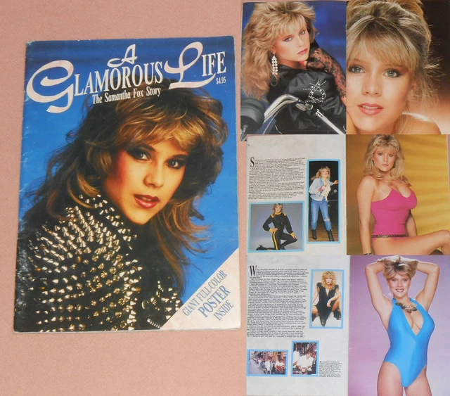 SAMANTHA FOX - “A GLAMOROUS LIFE” Aussie Magazine/Booklet 1986 +POSTER ...