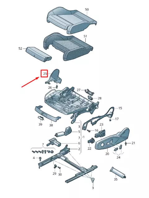 Nuovo Audi A4 B9 Rivestimento Interno Telaio Sedile Anteriore Sinistro