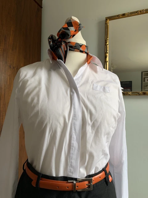 EASYJET CABIN CREW Uniform White Long Sleeved Blouse 12 £15.00 ...