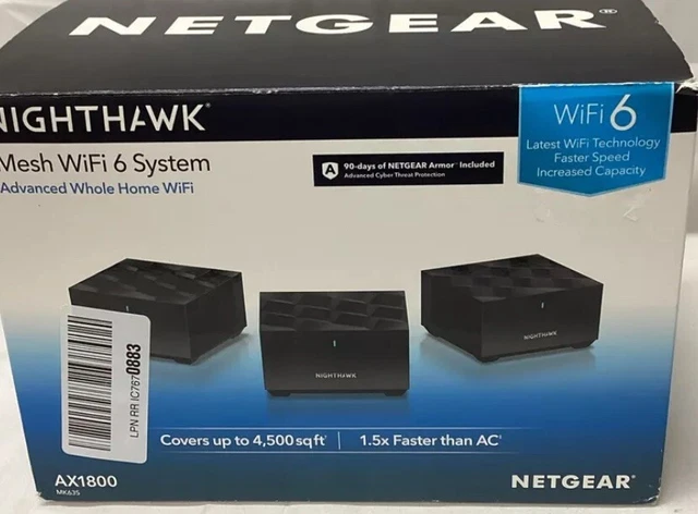 NETGEAR NIGHTHAWK ADVANCED Whole Home Mesh WiFi 6 System B2245 OPEN BOX ...