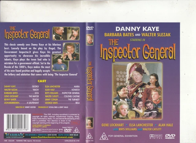 THE INSPECTOR GENERAL-1949-[DANNY Kay]-Warner Bros-Movie WB-DVD $35.00 ...