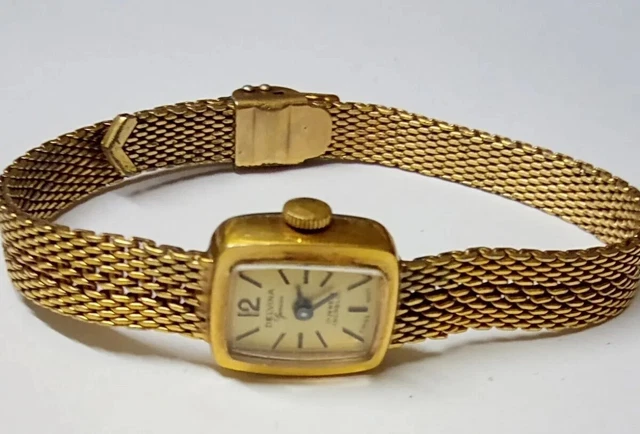 VINTAGE DELVINA GENEVE 17 Jewels Incabloc Swiss Made Mechanical Ladies GP Watch £17.50 - PicClick UK