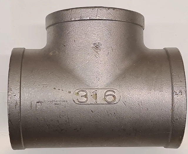 T-STÜCK GEWINDEFITTING 2&-150 3 x IG 2" Edelstahl TC-316 EUR 16,00 ...