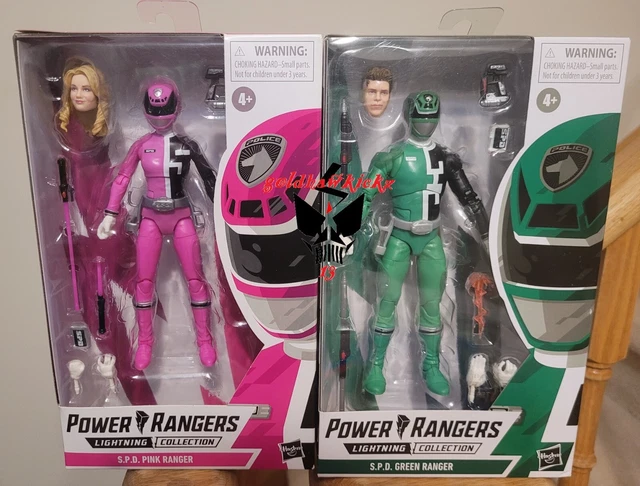HASBRO POWER RANGERS Lightning Collection SPD pink ranger and green ...