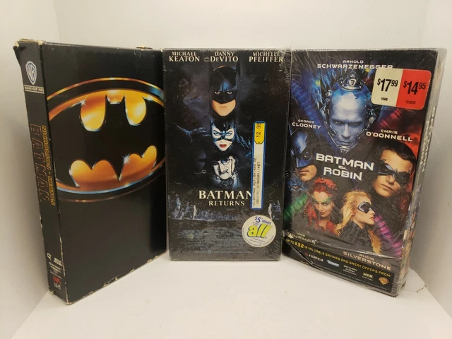 3 BATMAN VHS Lot Batman Batman returns Batman & Robin vcr dc comics EUR ...