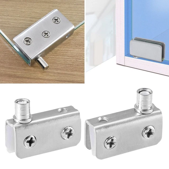 ROTATION AXIS GLASS Pivot Hinge Shaft Hinge Glass Clamp Wine Cabinet ...