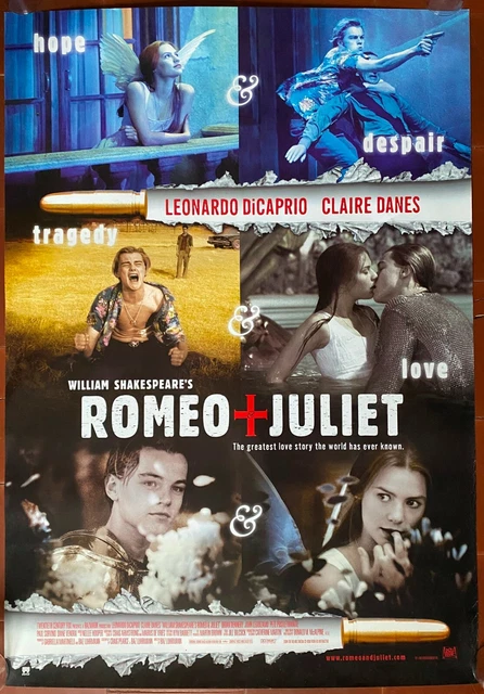 AFFICHE AMÉRICAINE ROMEO ET JULIETTE Baz LUHRMANN Leonardo DICAPRIO EUR ...