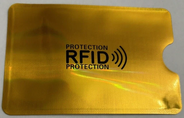 ️ GOLD REFLECTIVE RFID Pouch - Stylish Security for Your Cards $40.00 ...