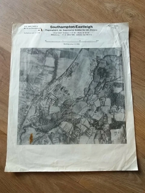 WW2 ORIGINAL GERMAN Luftwaffe Target/Bombing Photo Supermarine ...