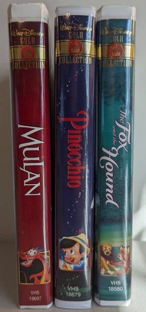 WALT DISNEY'S *GOLD Collection* VHS Tapes - Lot of 3 - Mulan, Pinocchio ...