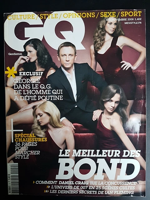 GQ FRANCE N° 09 SPECIAL JAMES BOND avec DANIEL CRAIG (6p) 2008 EUR 6,90 ...