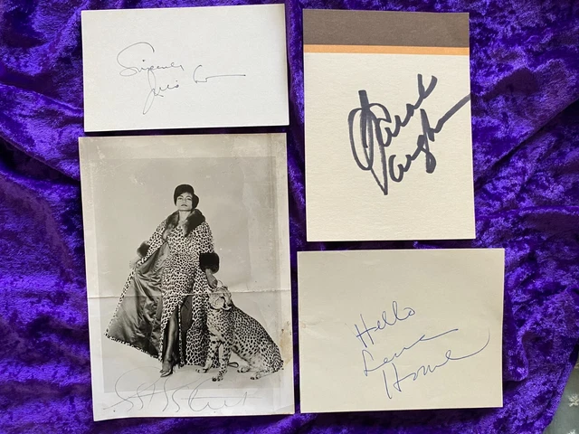VINTAGE JAZZ AUTOGRAPH Collection: Sarah Vaughan- Lena Horne -Eartha ...