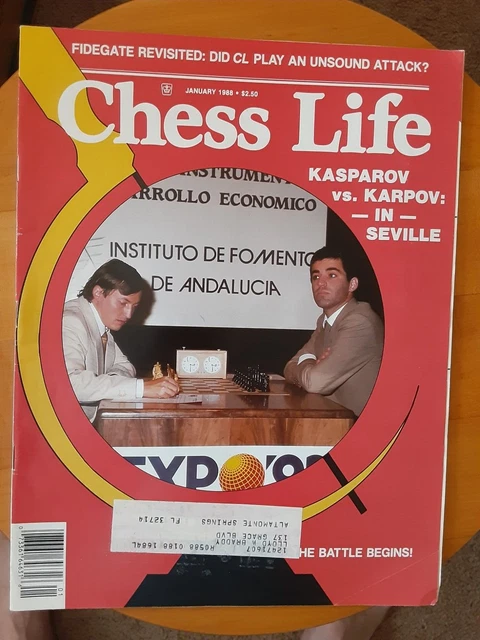 CHESS LIFE MAGAZINE - January 1988 Issue With Kasparov -Karpov on cover ...