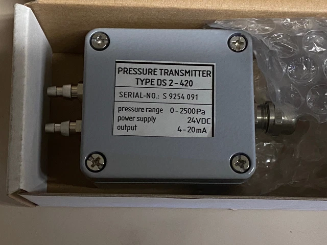 💰 PRESSURE TRANSMITTER Drucktransmitter Type DS2-010 0-25m Bar 24V 0 ...