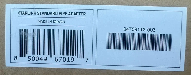 GENUINE STARLINK STANDARD Pipe Adapter inc VAT £49.99 - PicClick UK