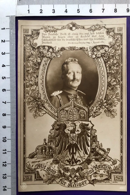 CARTOLINA FOTOGRAFICA PRIMA guerra mondiale sig Oskar Roick imperatore ...