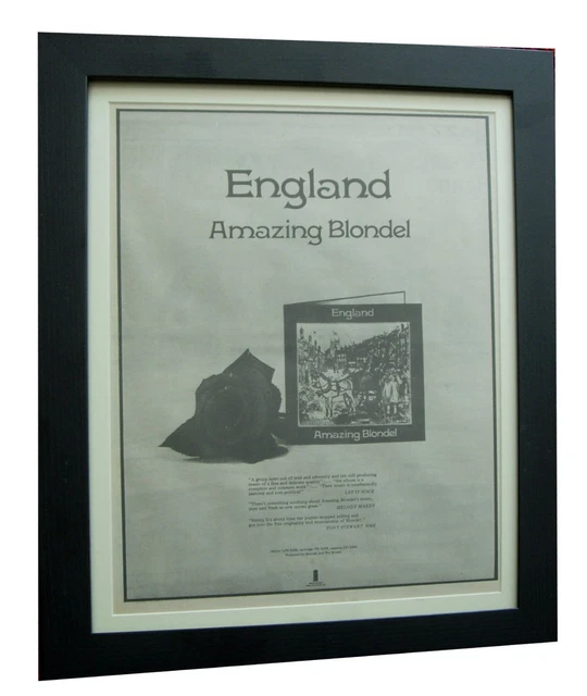 AMAZING BLONDEL+ENGLAND+POSTER+AD+RARE ORIGINAL 1972+FRAMED+EXPRESS ...